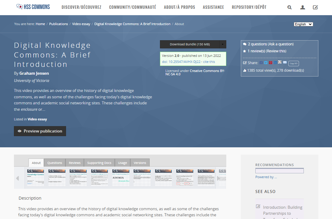 Canadian Humanities and Social Sciences Commons - Graham H. Jensen